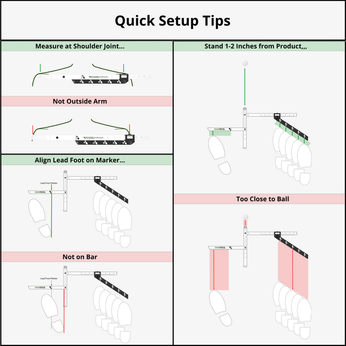 Stance Caddy | Golf Stance, Alignment, and Ball Position Training Aid