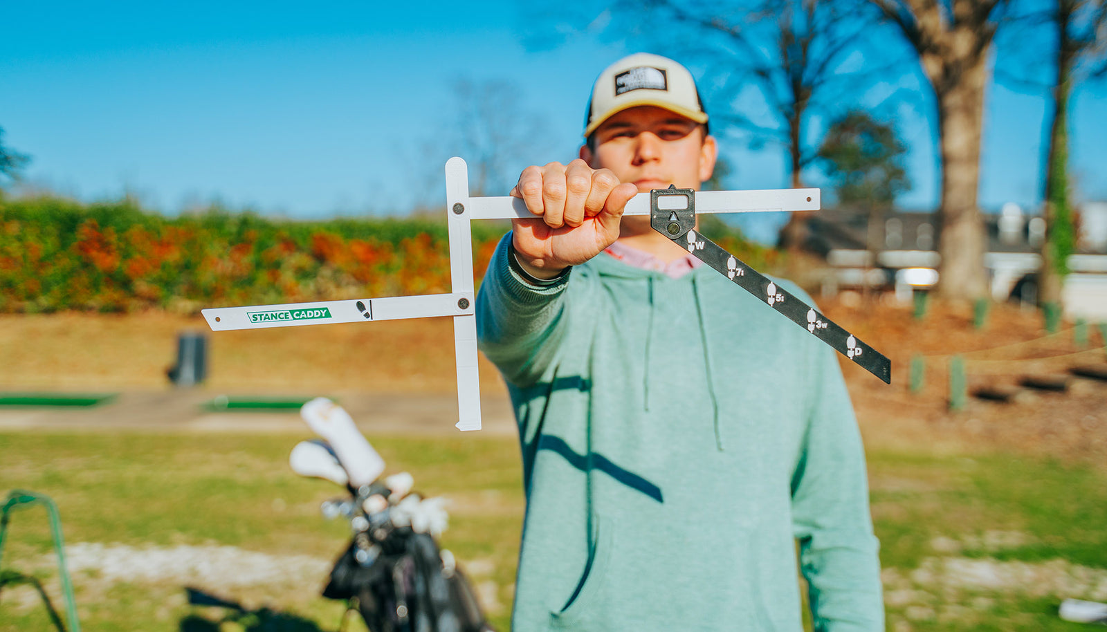 Stance Caddy | Golf Stance, Alignment, and Ball Position Training Aid