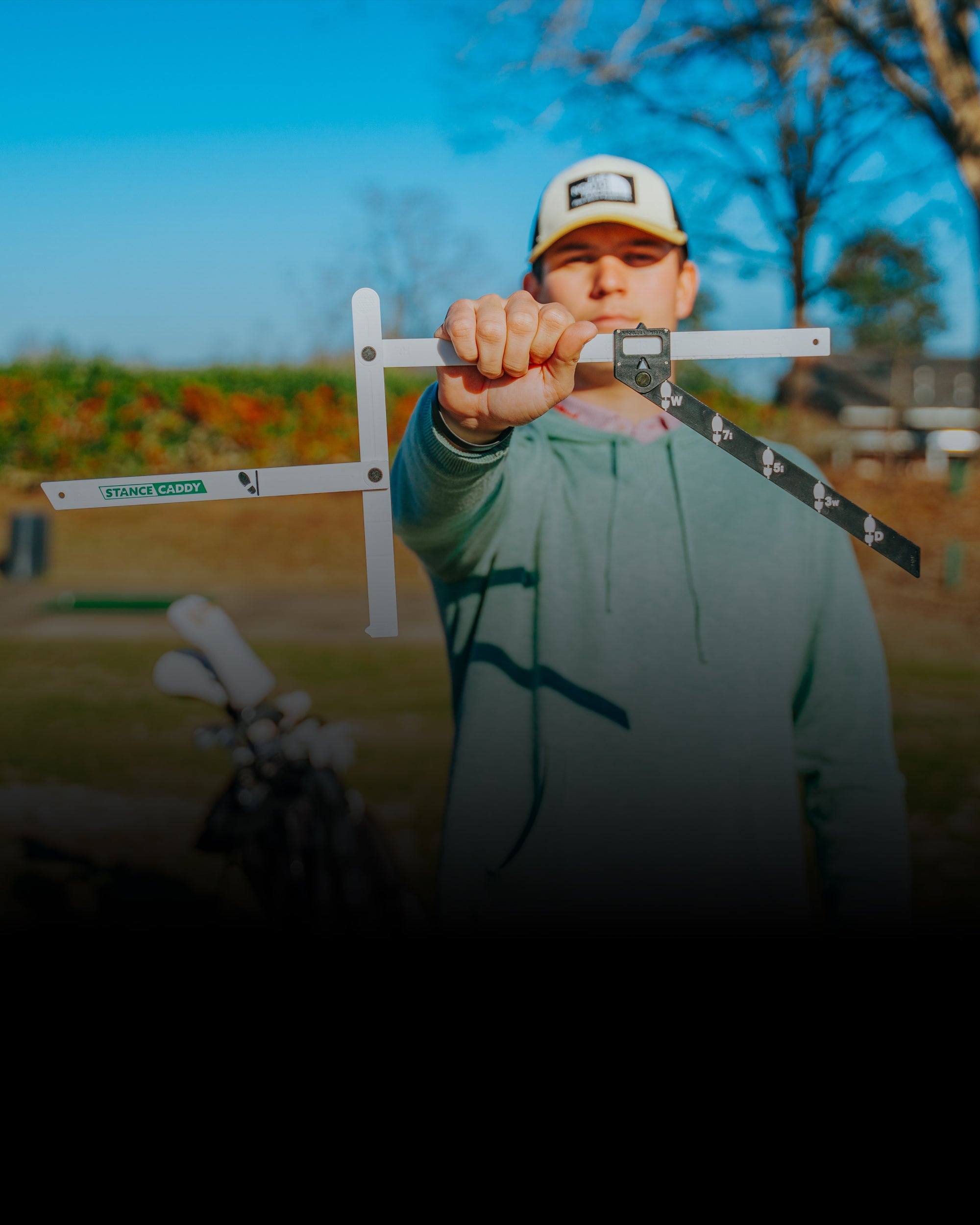 Stance Caddy | Golf Stance, Alignment, and Ball Position Training Aid