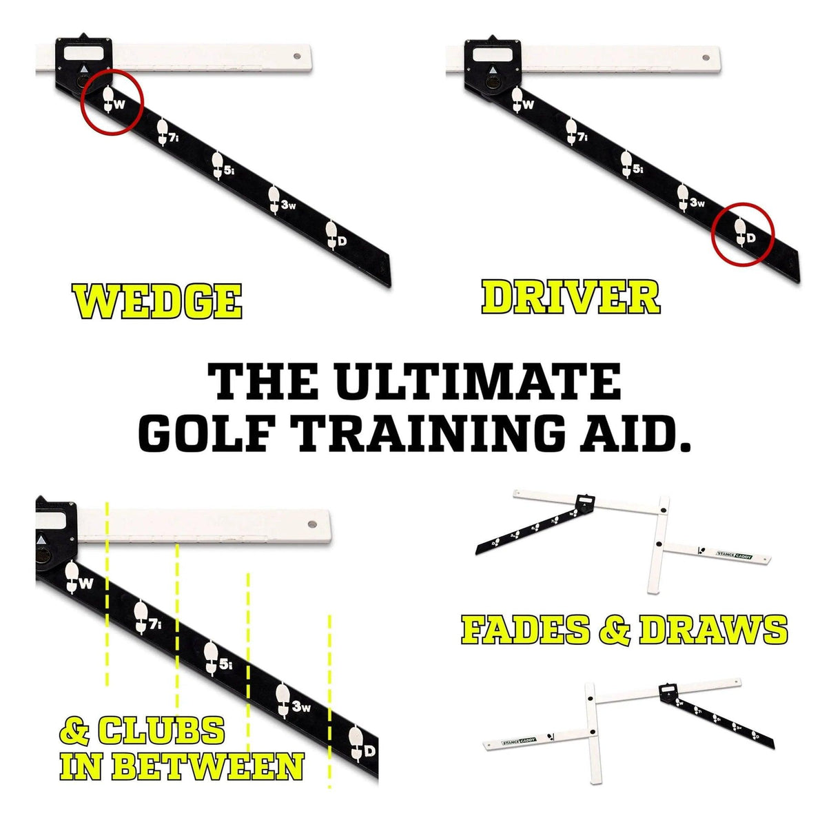 Stance Caddy | Golf Stance, Alignment, and Ball Position Training Aid
