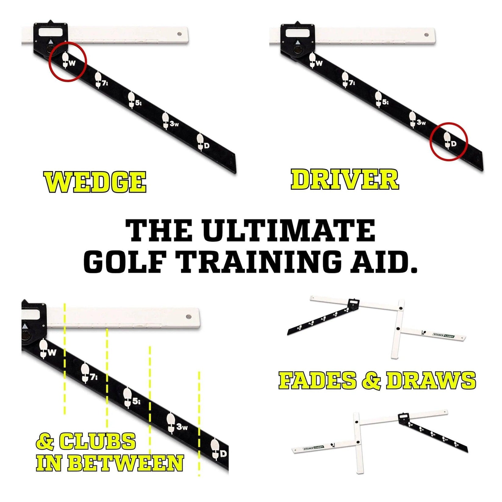 Stance Caddy | Golf Stance, Alignment, and Ball Position Training Aid